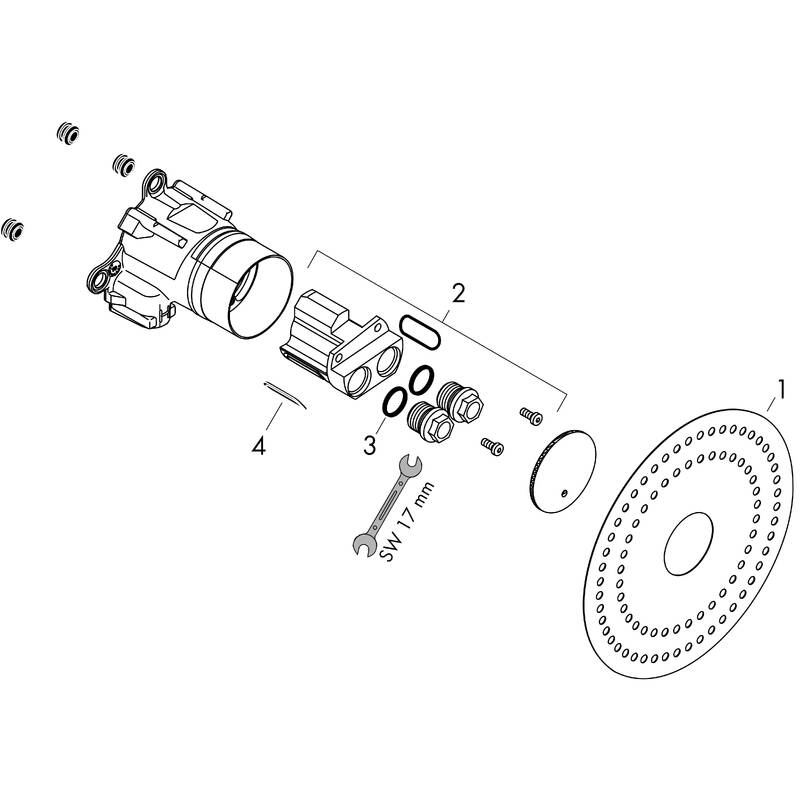 AXOR Concealed Basic set washbasin mixer: Basic set for basin mixer for ...