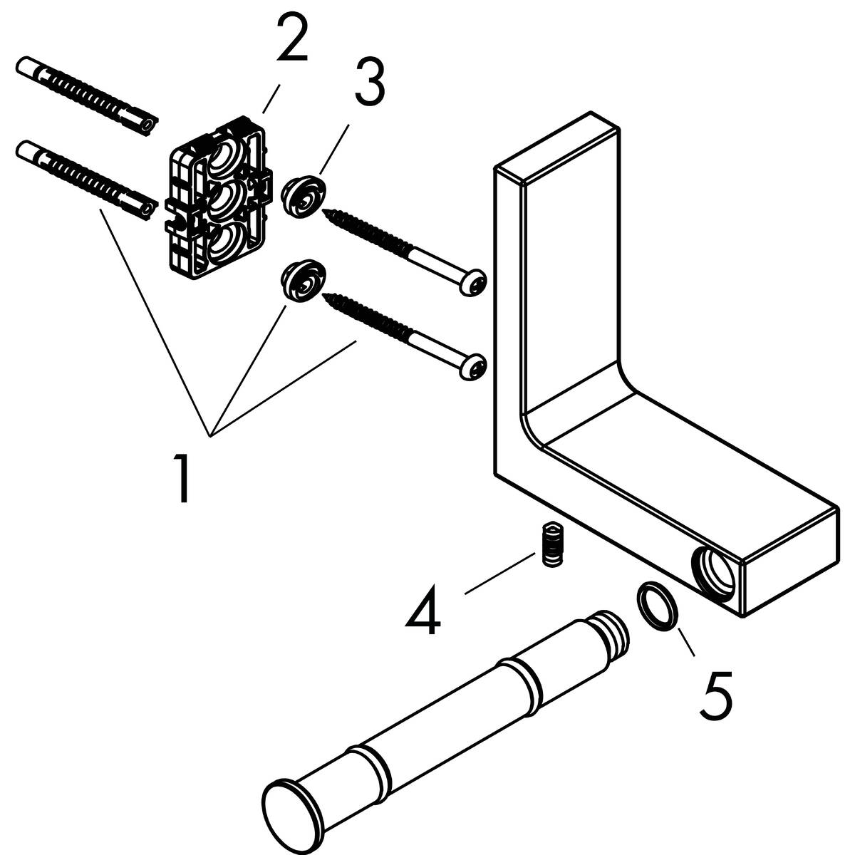 AXOR Accessories: AXOR Universal Rectangular, Toilet Paper Holder, Art. no. 42656000
