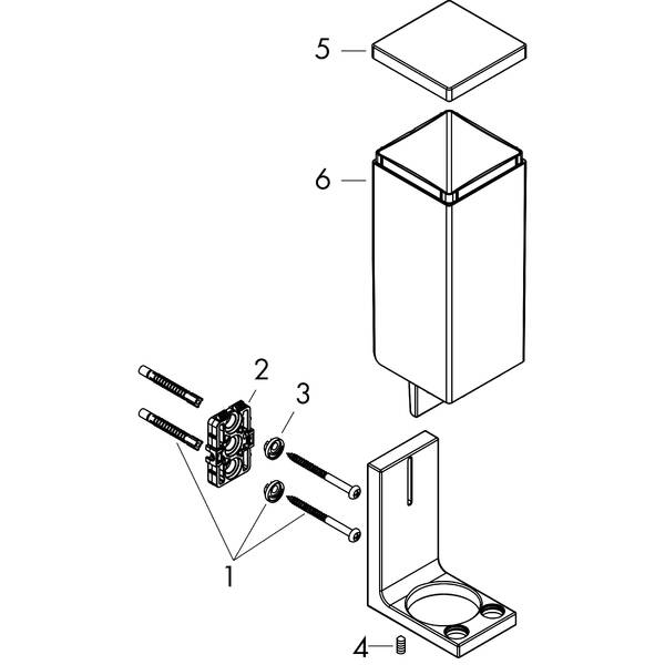 AXOR Accessories: AXOR Universal Rectangular, Liquid soap dispenser, Item No. 42610000