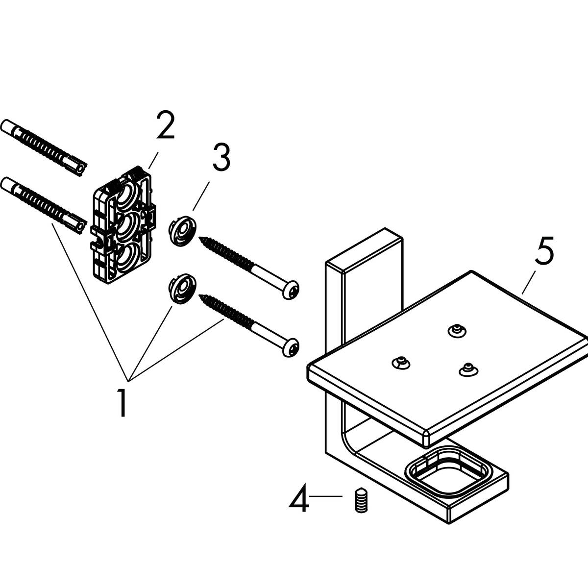 AXOR Accessories: AXOR Universal Rectangular, Soap Dish, Art. no. 42605000
