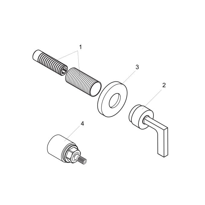 AXOR Shut-off valves: AXOR Citterio, Volume Control Trim with Lever ...