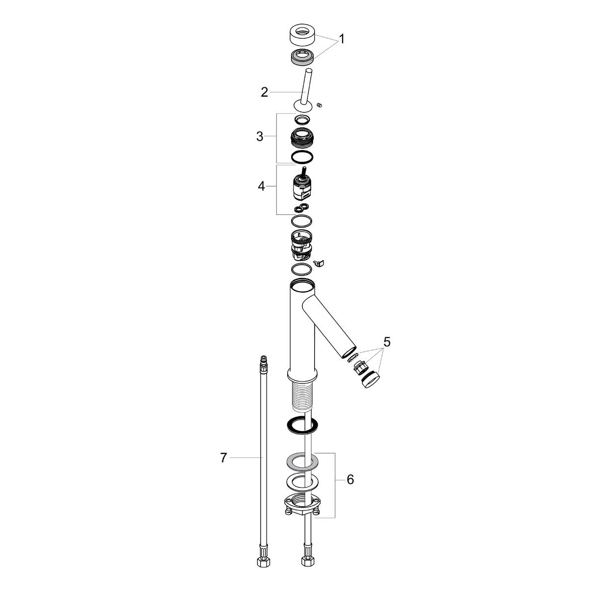 AXOR Sink mixers: AXOR Starck, Single-Hole Faucet 170, 1.2 GPM, Art. no ...