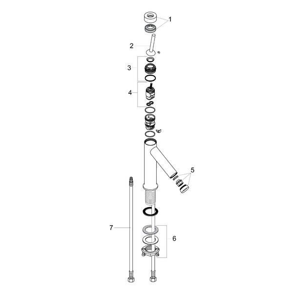 AXOR Sink mixers: AXOR Starck, Single-Hole Faucet 170, 1.2 GPM, Art. no ...