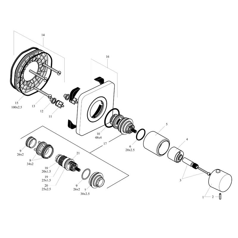 AXOR Citterio E Shower faucets: chrome, Art. no. 36702001 | AXOR US