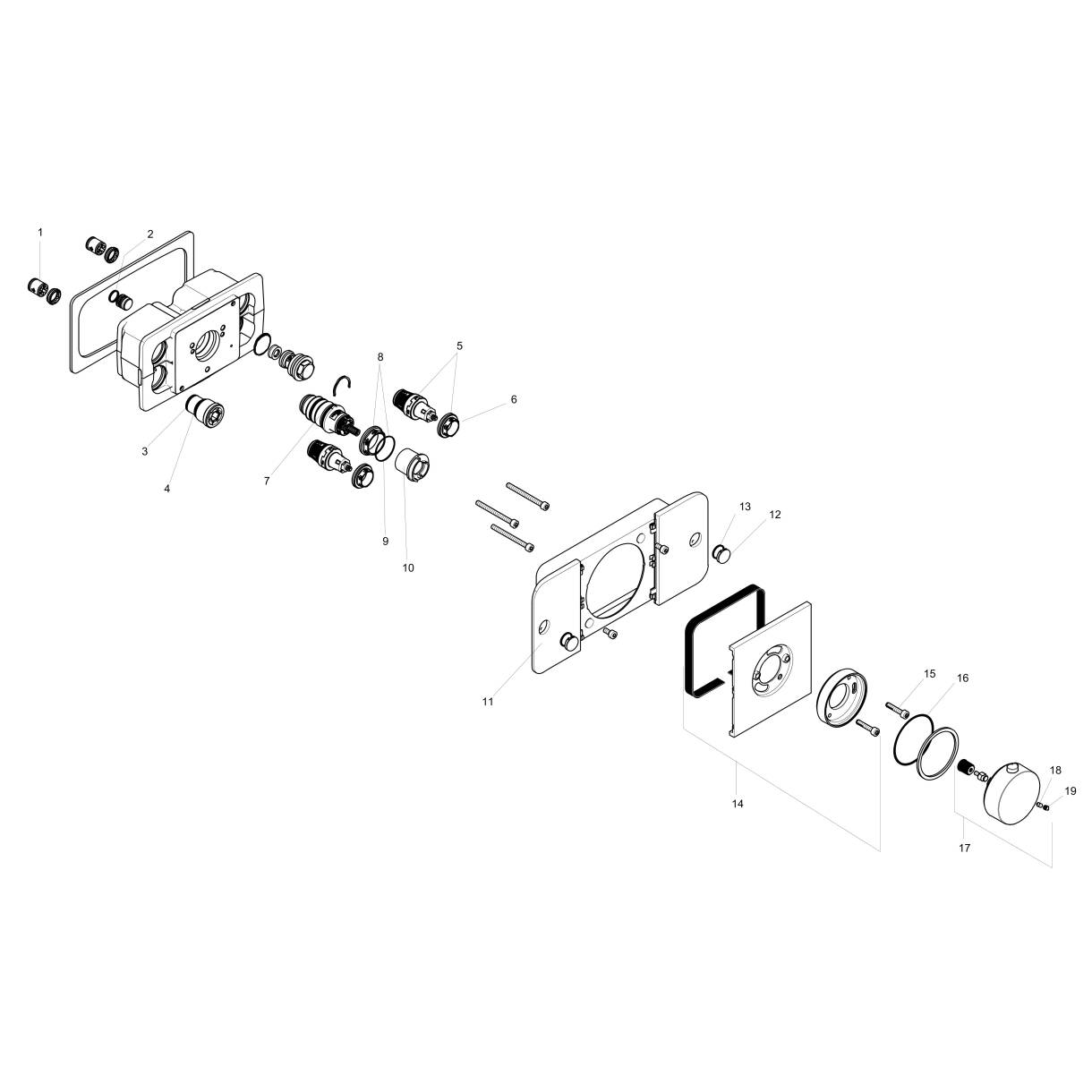 AXOR One Shower mixers: single lever, 2 consumers and 2 additional ...