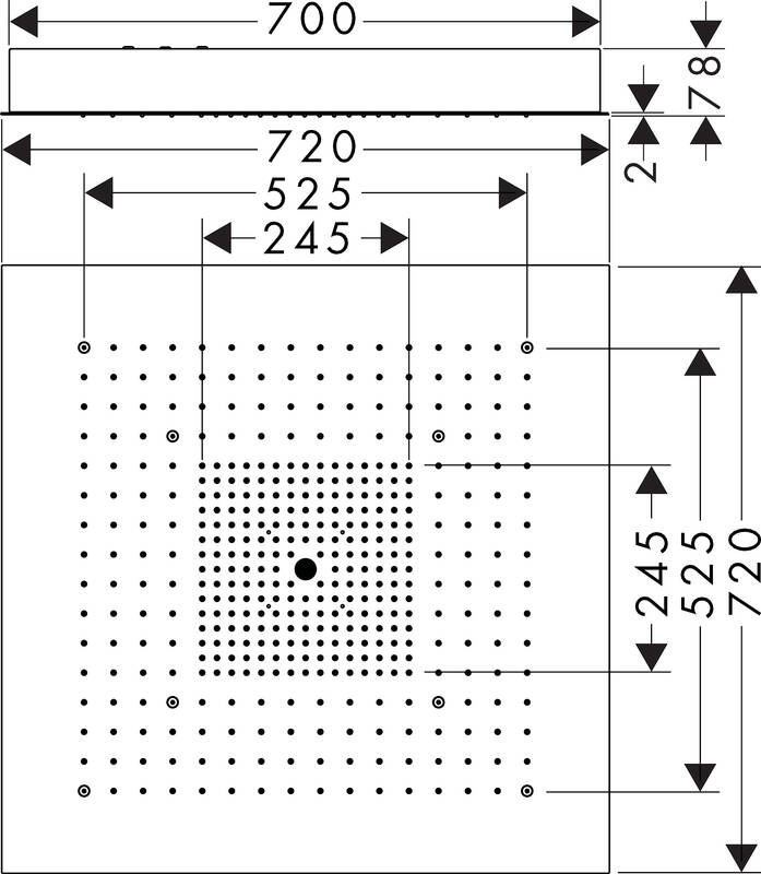 アクサー オーバーヘッドシャワー: アクサーシャワー, 3ジェット （3シャワーモード）, 品番 10625800 | Axor JP