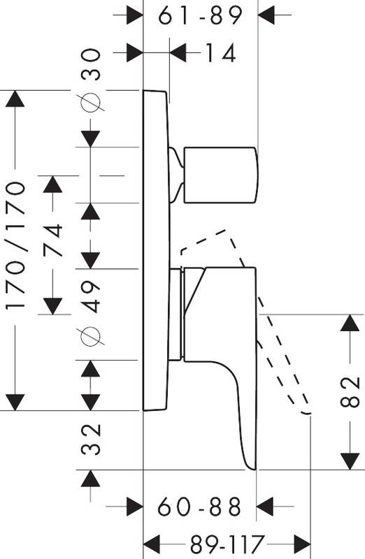 AXOR Citterio M Wannenarmaturen: 2 Verbraucher, Chrom, Art.-Nr ...