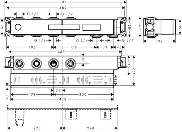 AXOR Concealed Basic set bath/shower mixers: Basic set for thermostatic ...