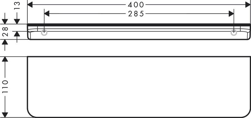 AXOR Accessories: AXOR Universal Circular, Shelf 400, Item No. 42844000