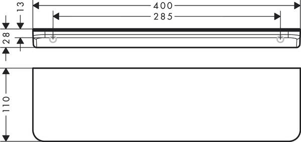 AXOR Accessories: AXOR Universal Circular, Shelf 400, Item No. 42844000