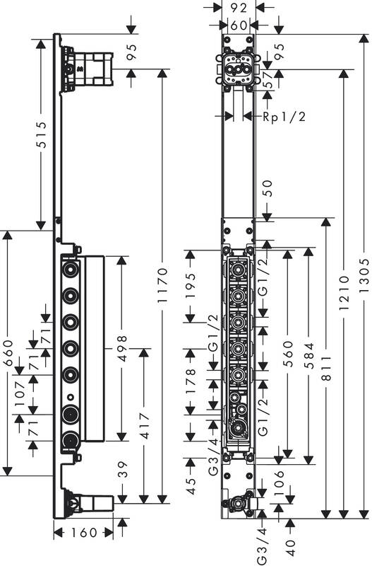 AXOR Basic set shower: AXOR ShowerComposition, Basic set for shower ...