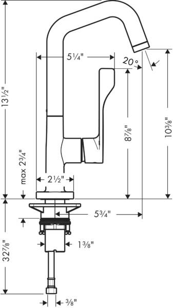 AXOR Kitchen sink mixers: AXOR Citterio, Bar Faucet, 1.5 GPM, Art. no ...