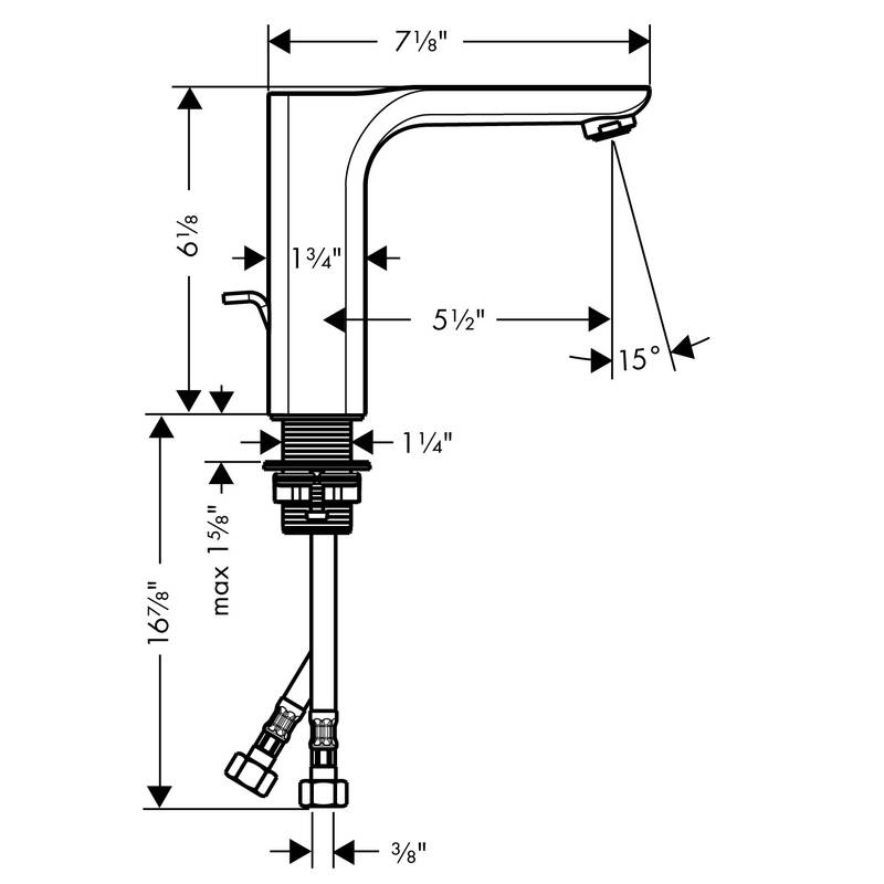 AXOR Sink mixers: AXOR Urquiola, Single-Hole Faucet 130 with Pop-Up ...