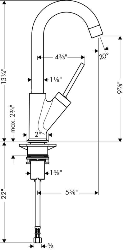 AXOR Kitchen faucets: AXOR Starck, Bar Faucet, 1.5 GPM, Art. no ...