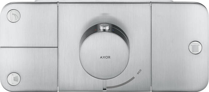 AXOR One Shower mixers: 3 functions and 1 additional outlet, Brushed ...