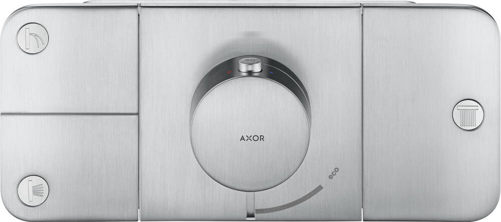 AXOR One Shower mixers: 3 functions and 1 additional outlet, Brushed ...