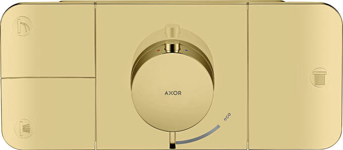 AXOR One Shower mixers: 3 functions and 1 additional outlet, Brushed ...