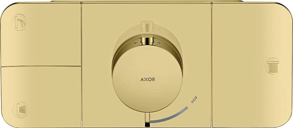 AXOR One Shower mixers: 3 functions and 1 additional outlet, Brushed ...