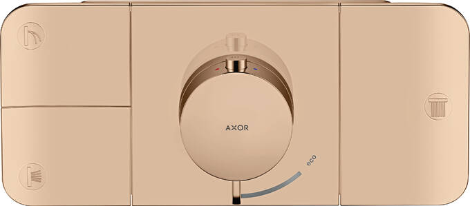 AXOR One Shower mixers: 3 functions and 1 additional outlet, Brushed ...