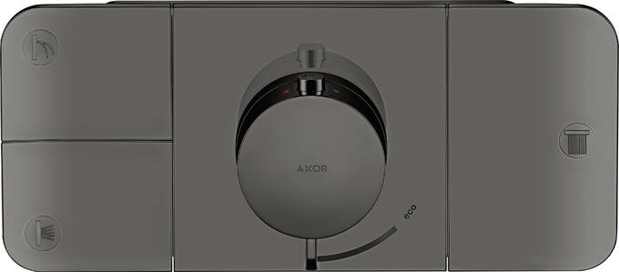 AXOR One Shower mixers: 3 functions and 1 additional outlet, Brushed ...