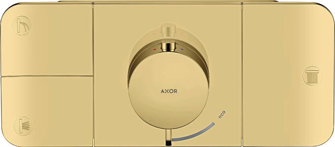 AXOR One Shower mixers: 3 functions and 1 additional outlet, Brushed ...