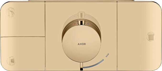 AXOR One Shower mixers: 3 functions and 1 additional outlet, Brushed ...