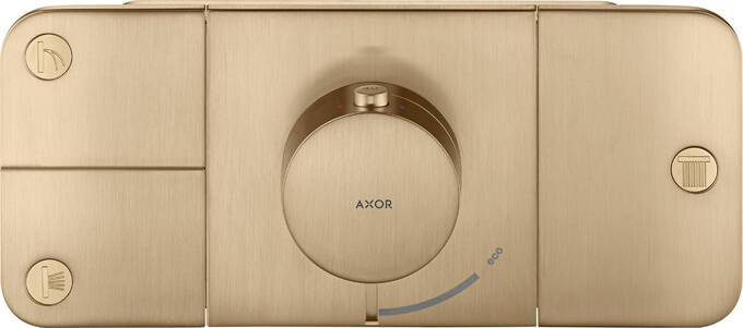 AXOR One Shower mixers: 3 functions and 1 additional outlet, Brushed ...