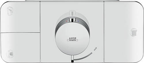 AXOR One Shower mixers: 3 functions and 1 additional outlet, Brushed ...