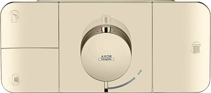 AXOR One Shower mixers: 3 functions and 1 additional outlet, Brushed ...