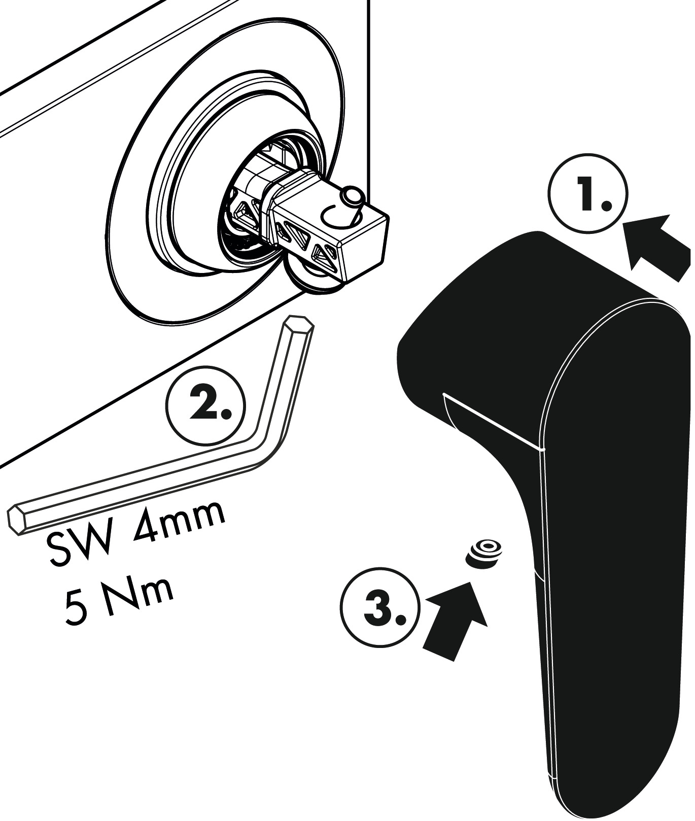 AXOR Spare parts: HG handle basin mixer concealed AXOR, Item No. 34097140