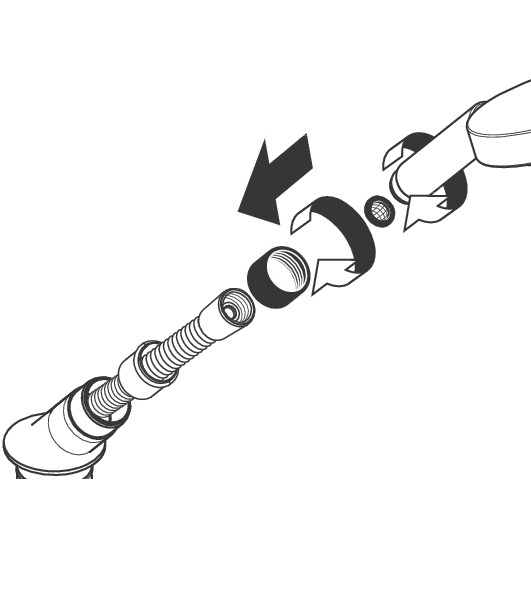 AXOR Spare parts: HG Nut AXOR for shower holder chrome, Item No. 97584990