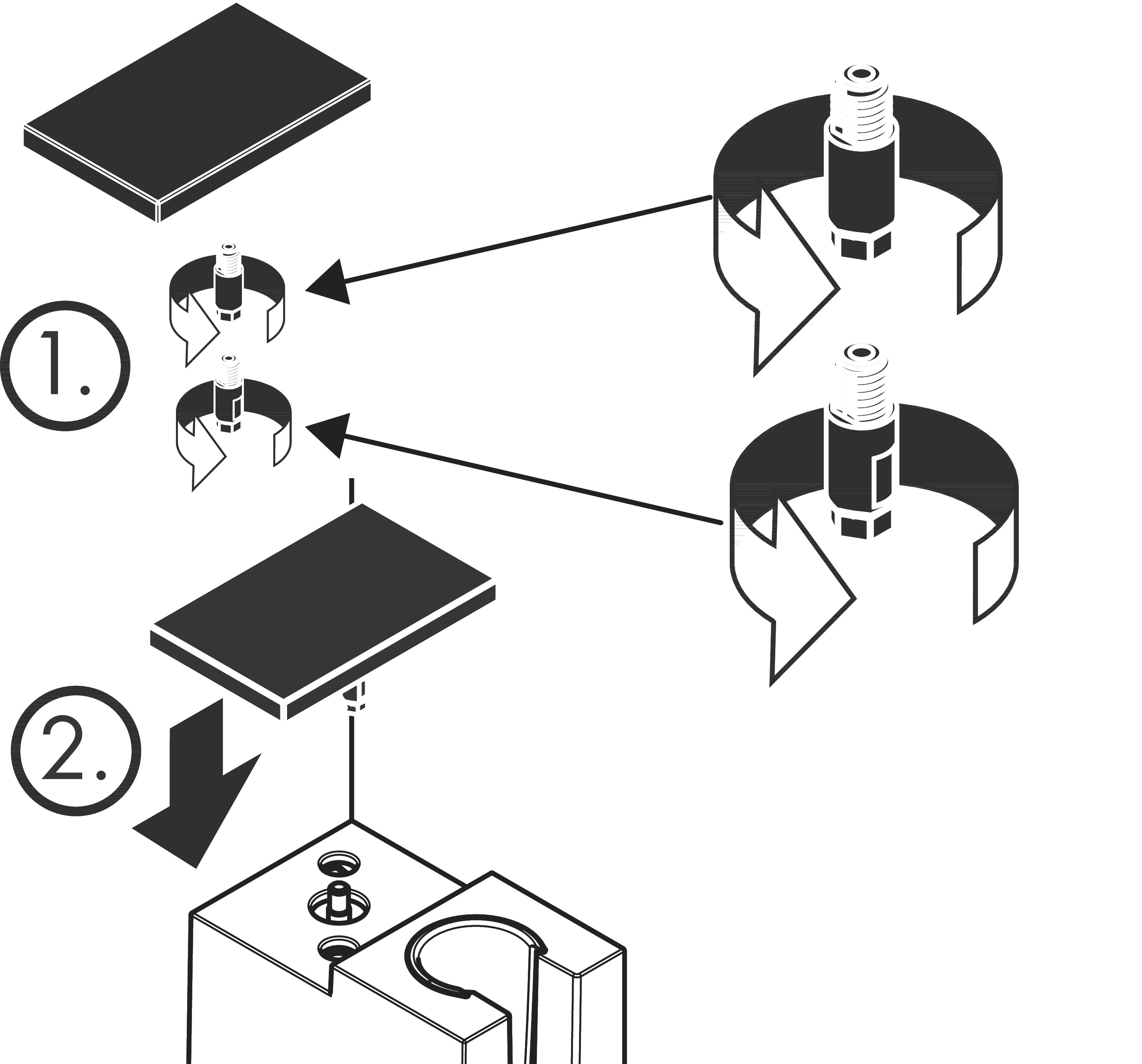 AXOR Spare parts: HG diverter knob AXOR Massaud 4-hole, Item No. 93362000