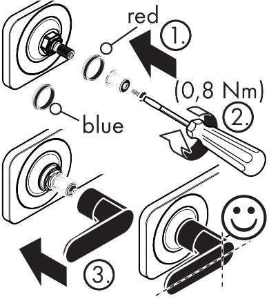 AXOR Spare parts: Handle 3-hole basin mixer, Item No. 34095000