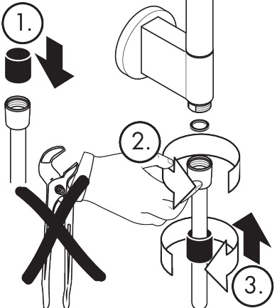 AXOR Spare parts: Sleeve Shower Set, Item No. 94361000