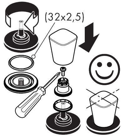 AXOR Spare parts: Escutcheon for handle, Item No. 97285140