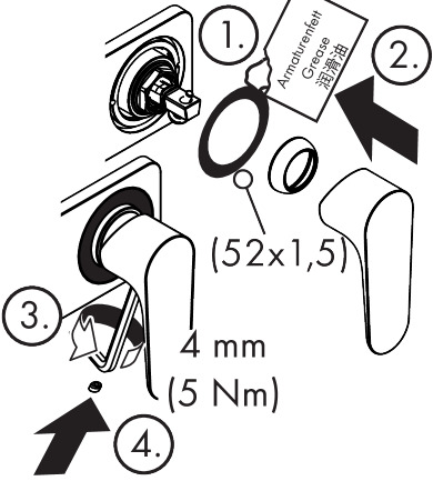 AXOR Ersatzteile: Abdeckung 2-Loch Waschtisch Wandarmatur, Art.-Nr ...