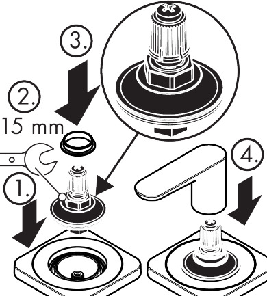 AXOR Spare parts: Nut for handle escutcheon, Item No. 98929000