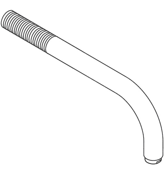 AXOR Spare parts: spout for wall mounted mixer, Item No. 97368000