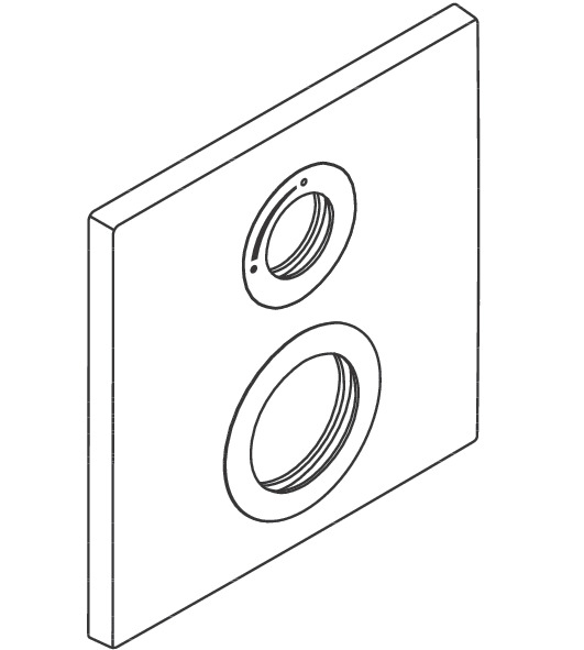 AXOR Ersatzteile: Rosette für Thermostat Unterputz mit Absperrventil ...