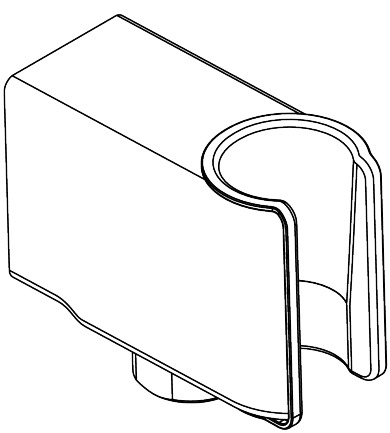 AXOR Spare parts: wall support with hose connection, Item No. 95187000
