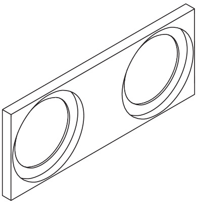 AXOR Spare parts: baseplate 2-hole wall mounted basin mixer, Item No ...