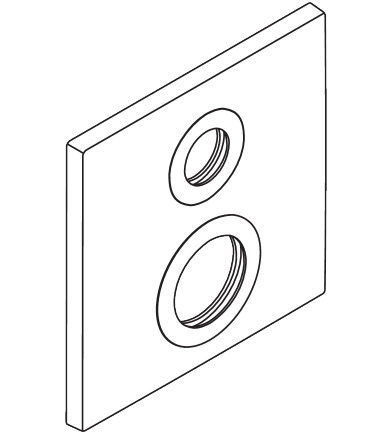 AXOR Ersatzteile: Rosette eckig für Wannenmischer, Art.-Nr. 96751000