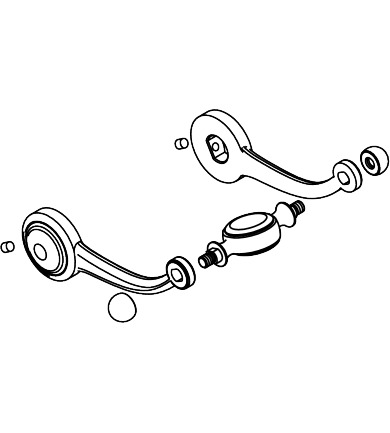 AXOR Spare parts: Handle for diverter bath mixer, Item No. 98594000