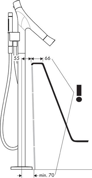 AXOR Starck Organic Bath mixers: 2 functions, Chrome, Item No. 12016000