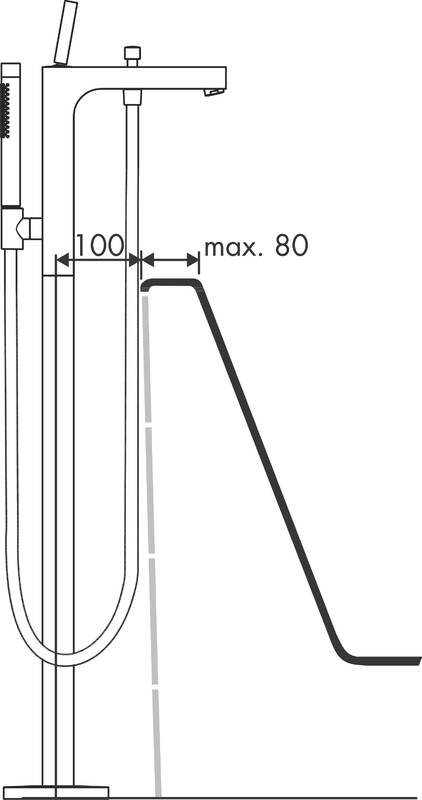 AXOR Citterio Bath mixers: 2 outlets, Chrome, Item No. 39451000