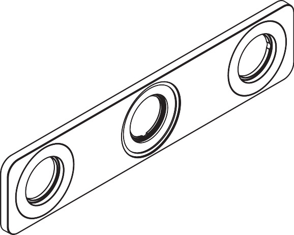 AXOR Spare parts: Escutcheon 3-hole mixer wall mounted, Item No. 92344000