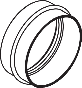 AXOR Spare parts: HG cover ring AXOR shower combi chrome, Item No. 96738340