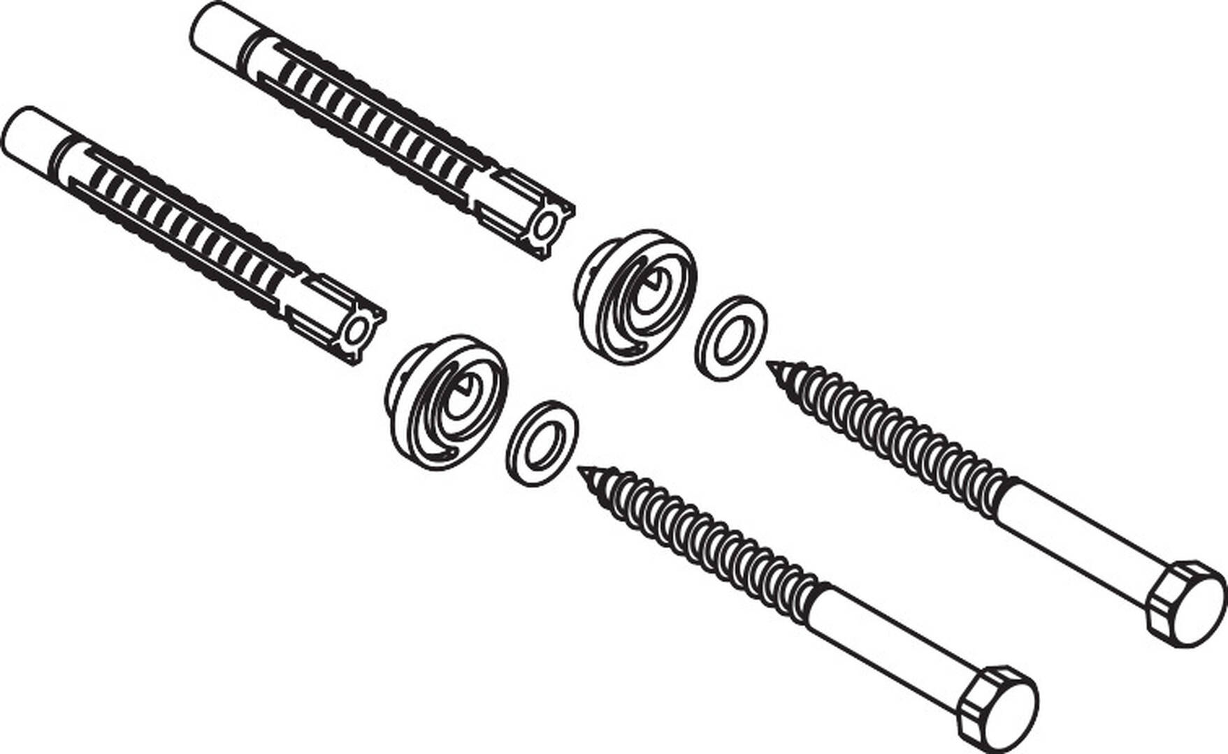 hansgrohe Spare parts: HG Mounting set, Item No. 92841000