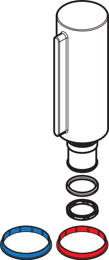 AXOR Spare parts: AX Mondaro handle hot chrome, Item No. 92959000