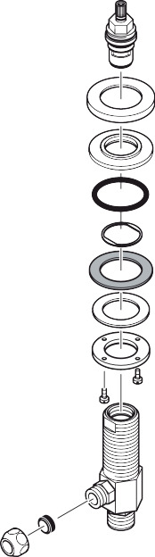 ハンスグローエ スペアパーツ: HG Shut off unit 3-hole basin mixer, 品番 92933000